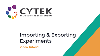 SpectroFlo Tutorial: Import and Export Experiments | Cytek Biosciences