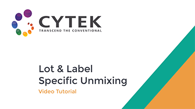 SpectroFlo Tutorial: Lot and Label Specific Unmixing | Cytek Biosciences