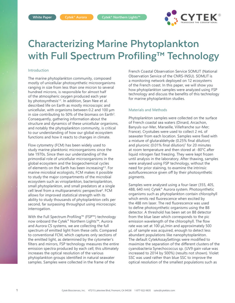 Characterizing Marine Phytoplankton with Full Spectrum Profiling™ Tech ...