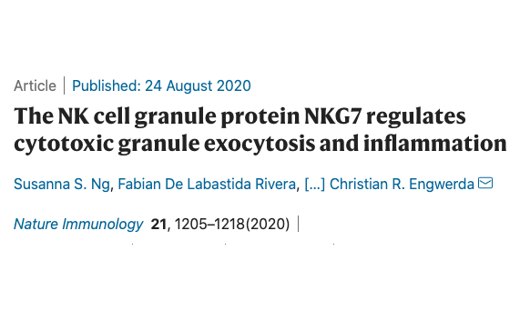 NKG7 Regulates Cytotoxic Granule Exocytosis and Inflammation | Cytek ...