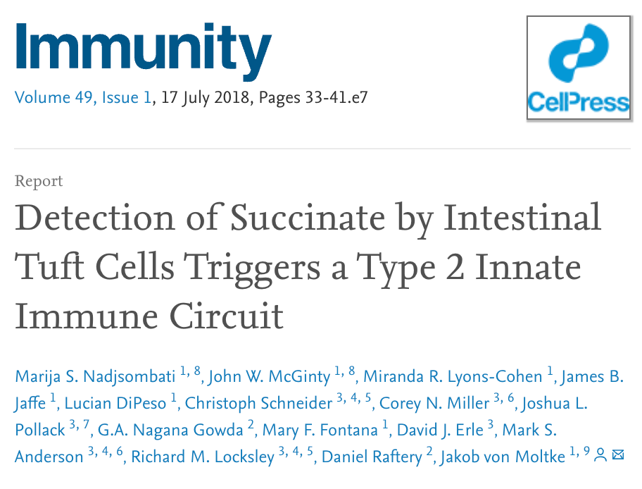 Detection of succinate by intestinal tuft cells triggers a type 2 inna ...