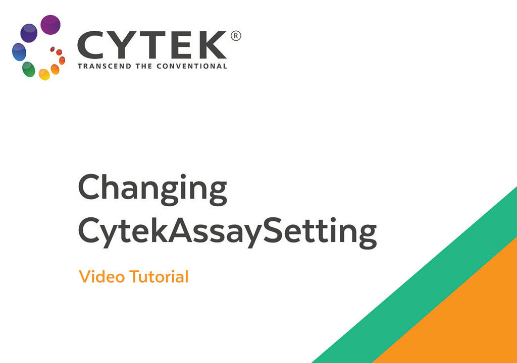 Changing CytekAssaySetting | Cytek Biosciences